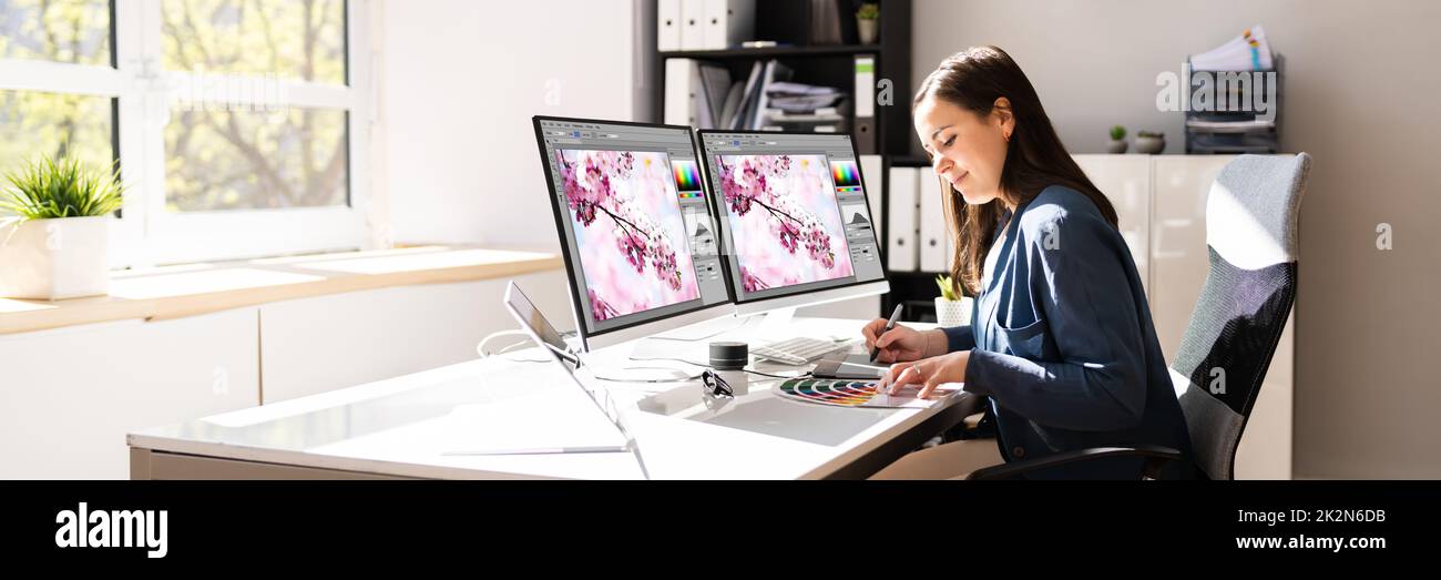 Graphic Web Designer Stock Photo - Alamy