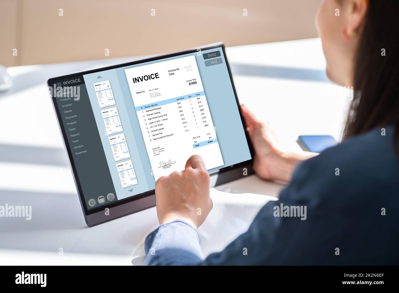 Corporate E Invoice Electronic Accounting Software Stock Photo - Alamy