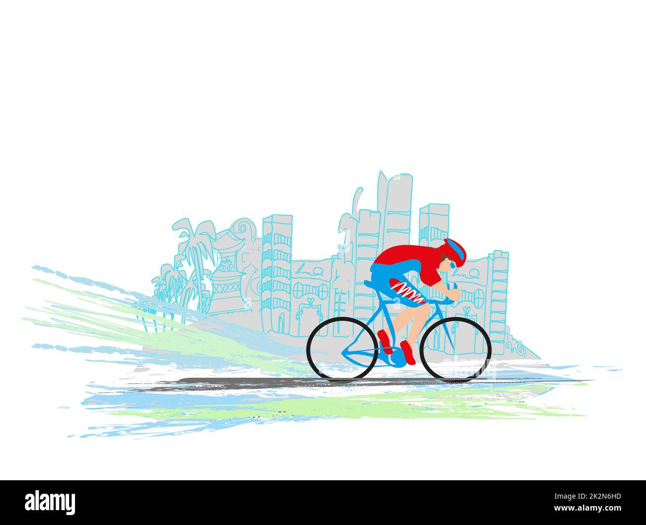Love cycling banner Cut Out Stock Images & Pictures - Alamy