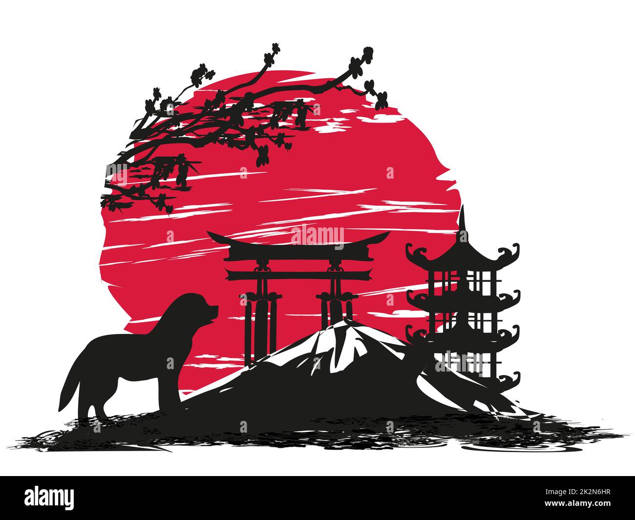 Chinese zodiac the year of Dog Stock Photo - Alamy