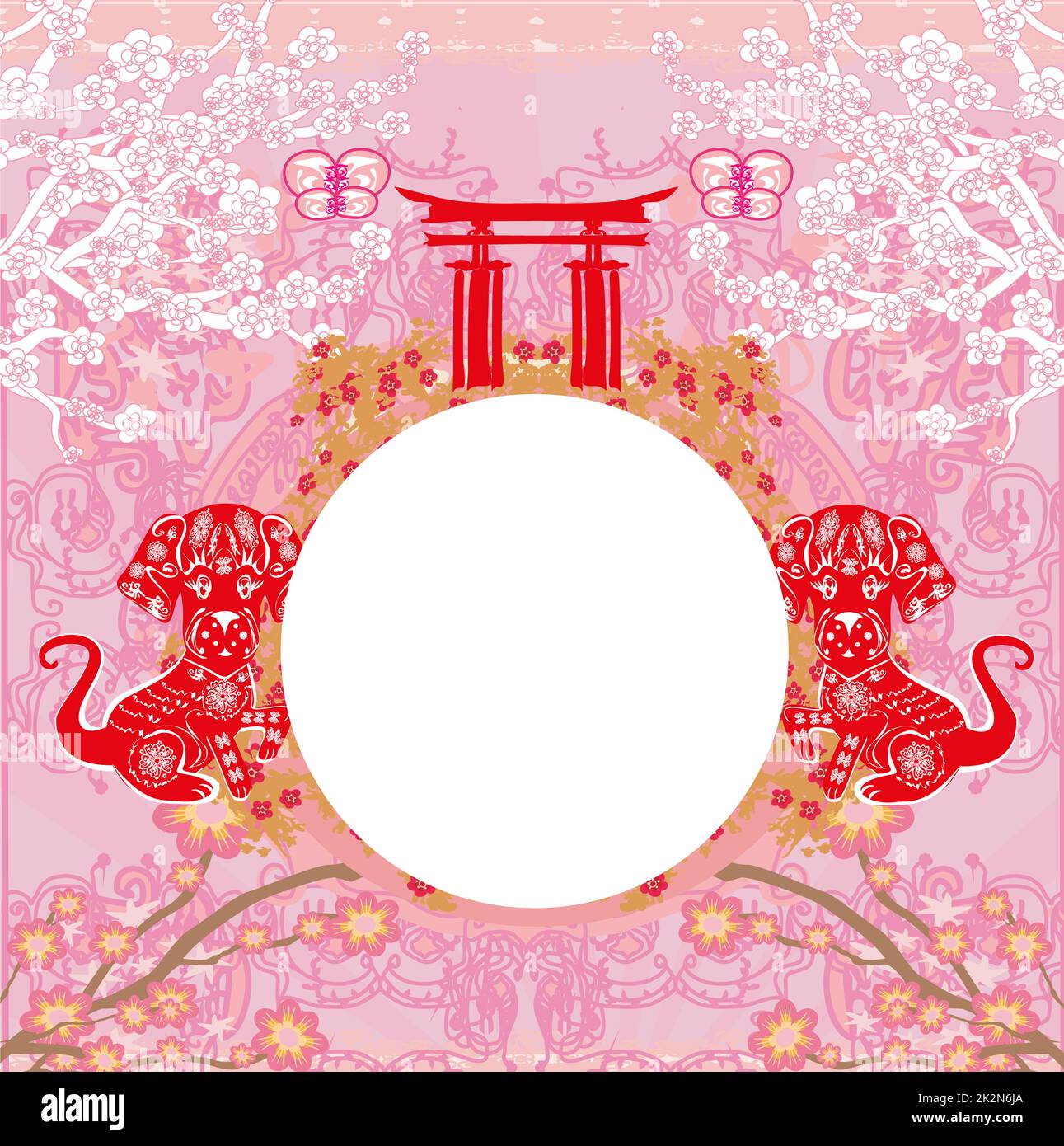 Chinese zodiac the year of Dog Stock Photo - Alamy