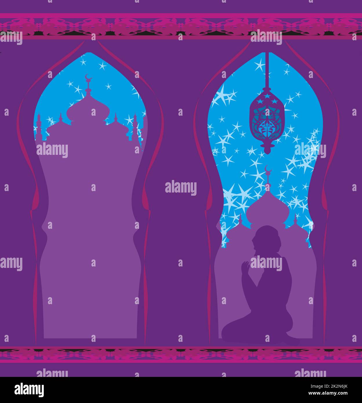 Abstract religious background muslim men praying faith hi-res stock ...