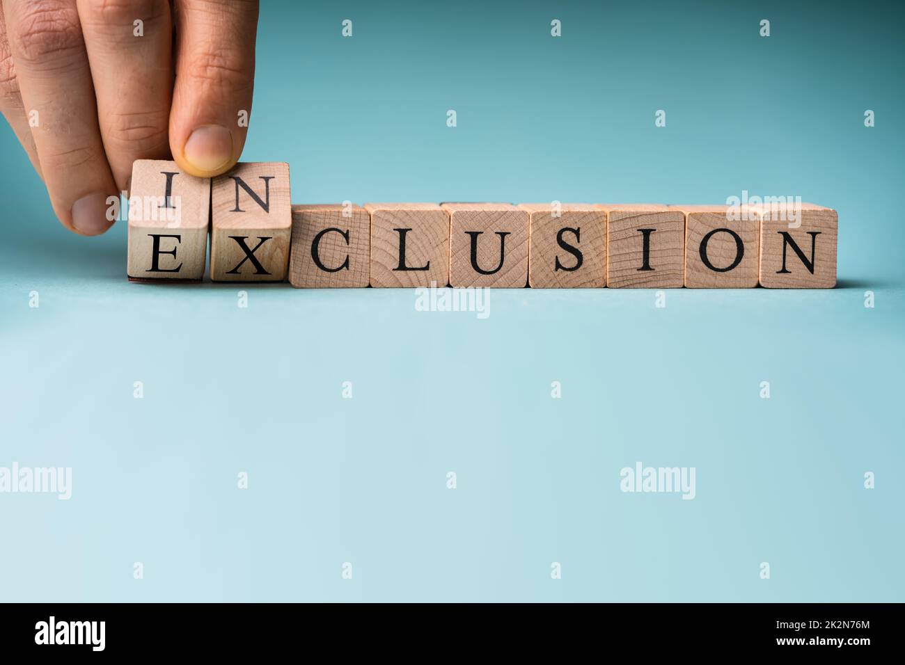 Inclusion Exclusion Word Change Stock Photo - Alamy