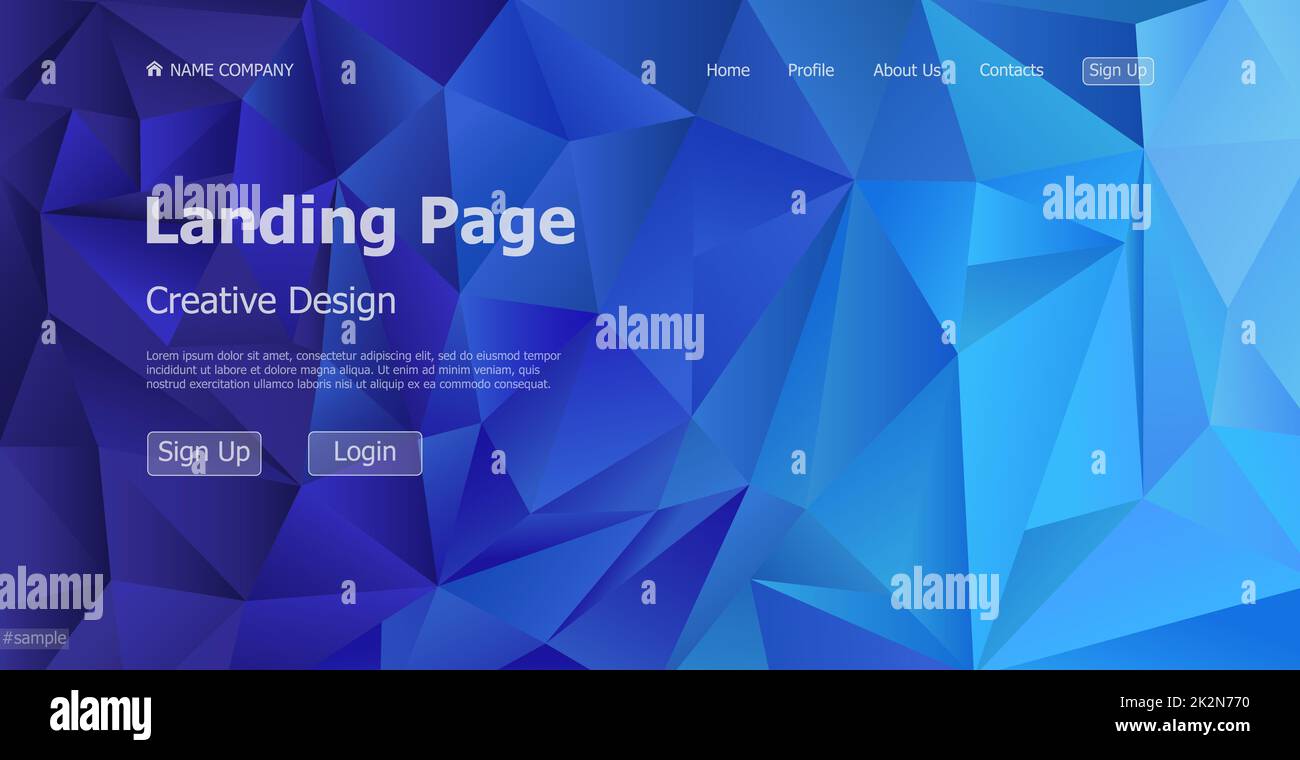 Home page landing blue geometric template landing business page digital ... Home page landing blue geometric template landing business page digital ...