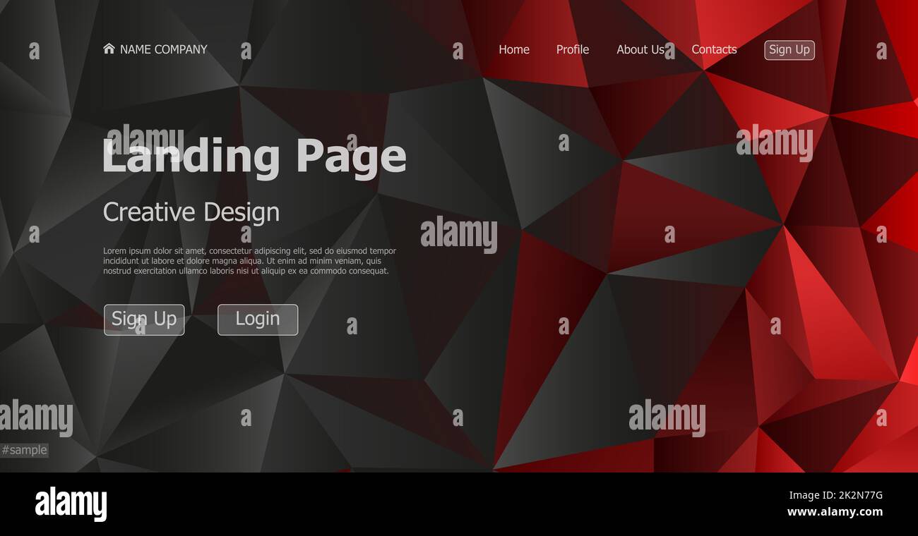 Home page landing page black geometric template landing business page ... Home page landing page black geometric template landing business page ...