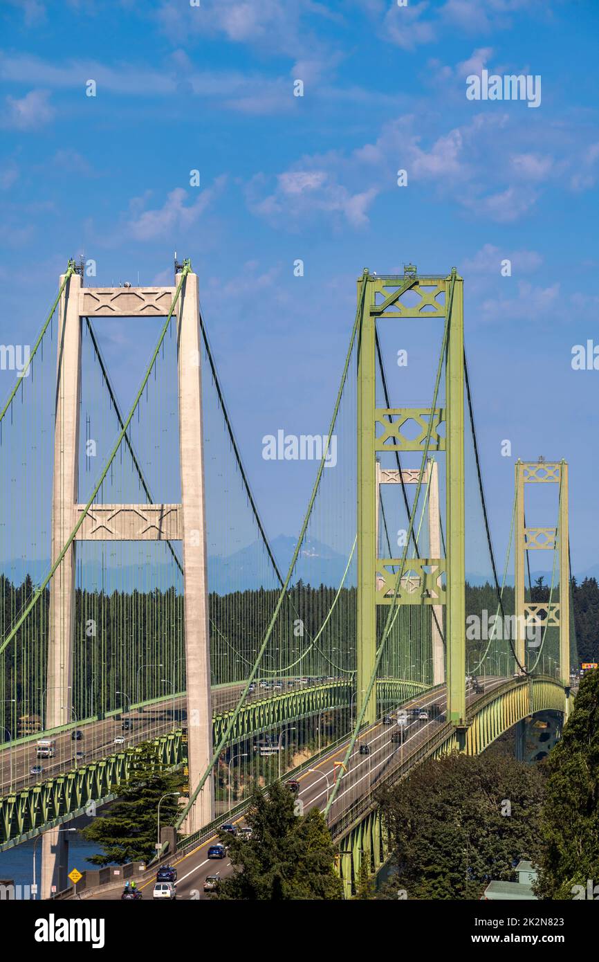 Tacoma Narrows Bridge, Tacoma, Washington, USA Stock Photo - Alamy