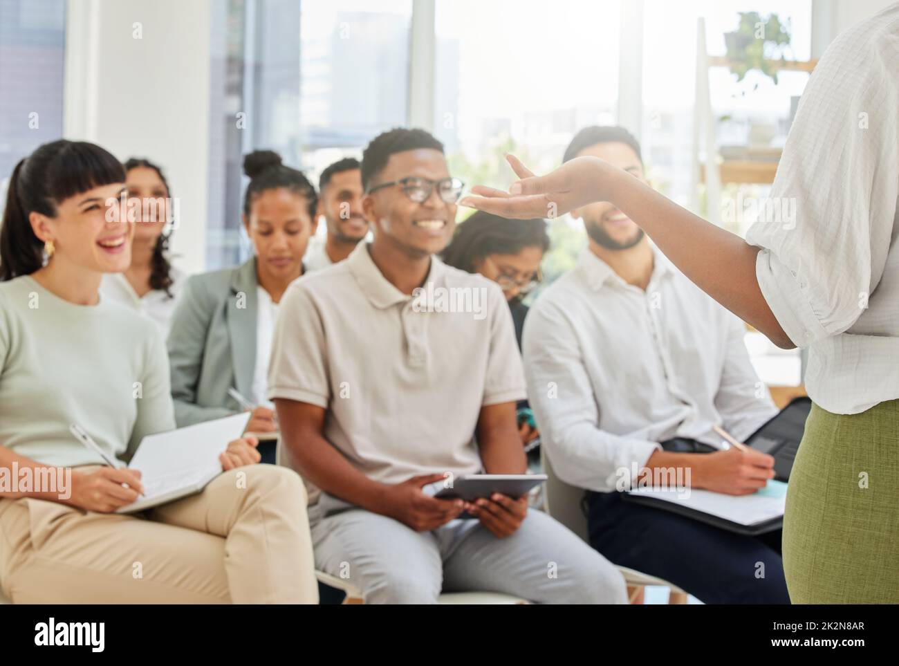 Theyre captivated by her presentation. Cropped shot of an ...