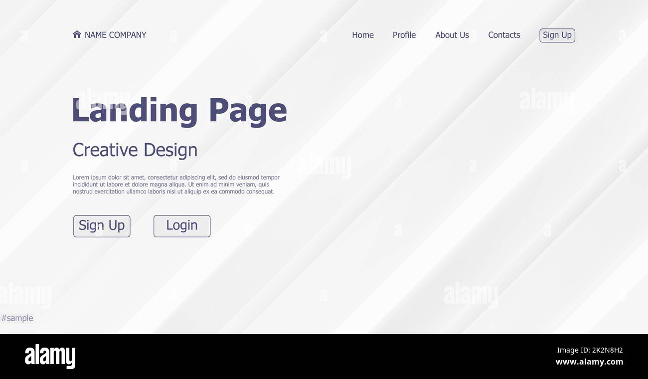 Home page landing white gray web landing page template digital website ...