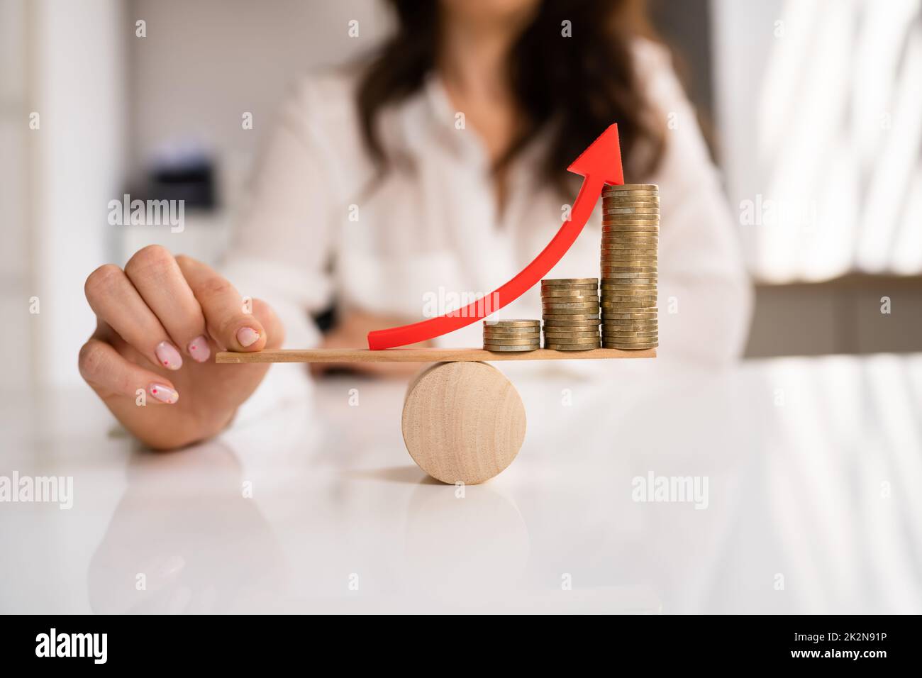 Money Leverage And Inflation Balance Stock Photo - Alamy