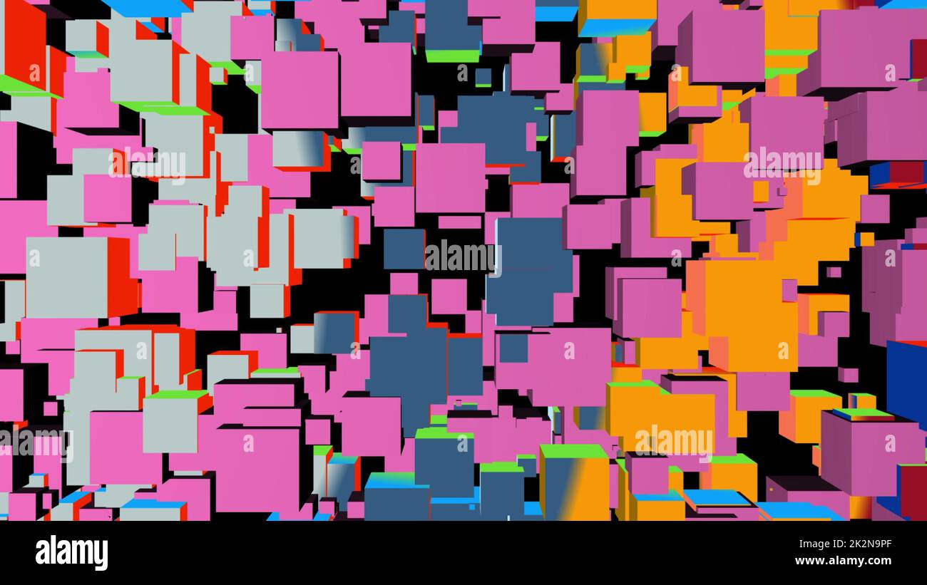 Colorful Wall Of many Cubes Stock Photo - Alamy