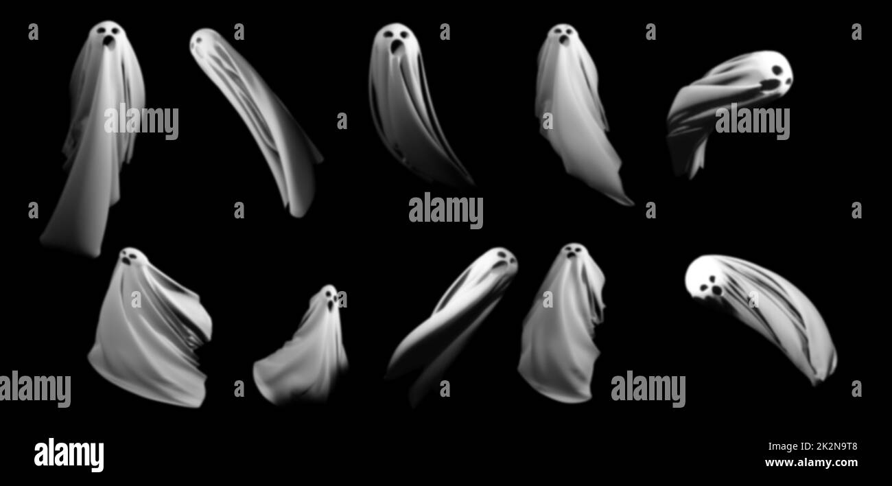 Ghost isolated on black background. 3D render illustration Stock Photo ...