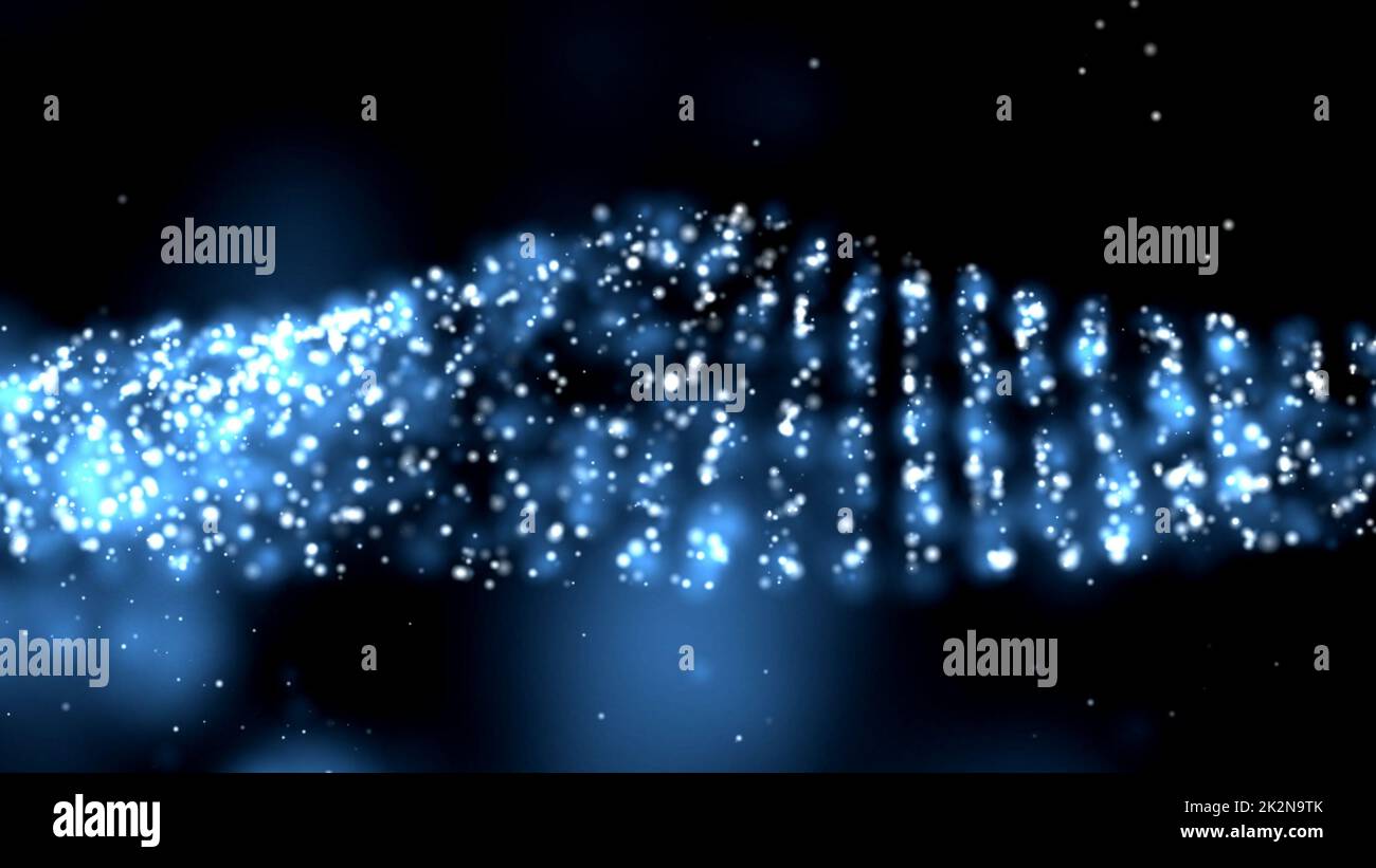 Blue dust particles floating over black Stock Photo - Alamy