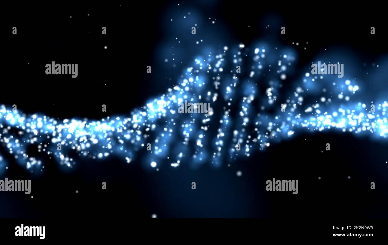 Blue dust particles floating over black Stock Photo - Alamy