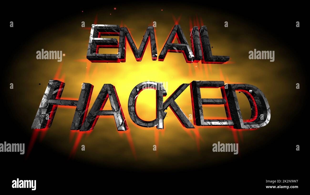 Email hacked text over grunge background 3d illustration Stock Photo ...