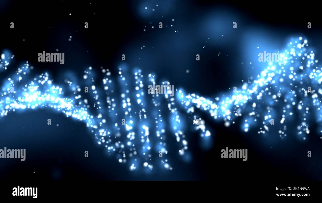 Blue dust particles floating over black Stock Photo - Alamy