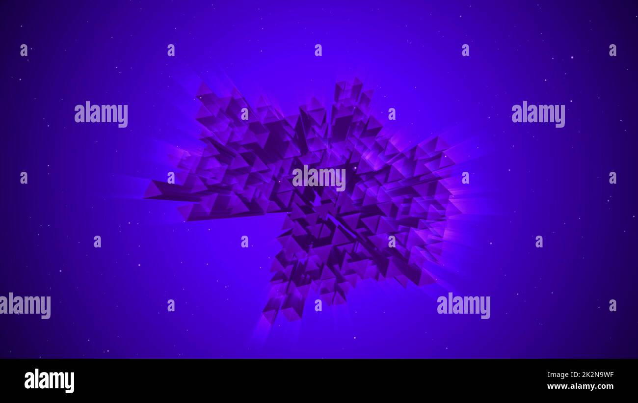 3D illustration of neon glow geometrical object Stock Photo - Alamy