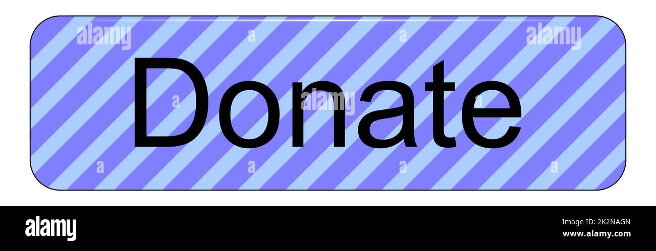 Donate Button pastel blue on white background â€“ illustration Stock ...