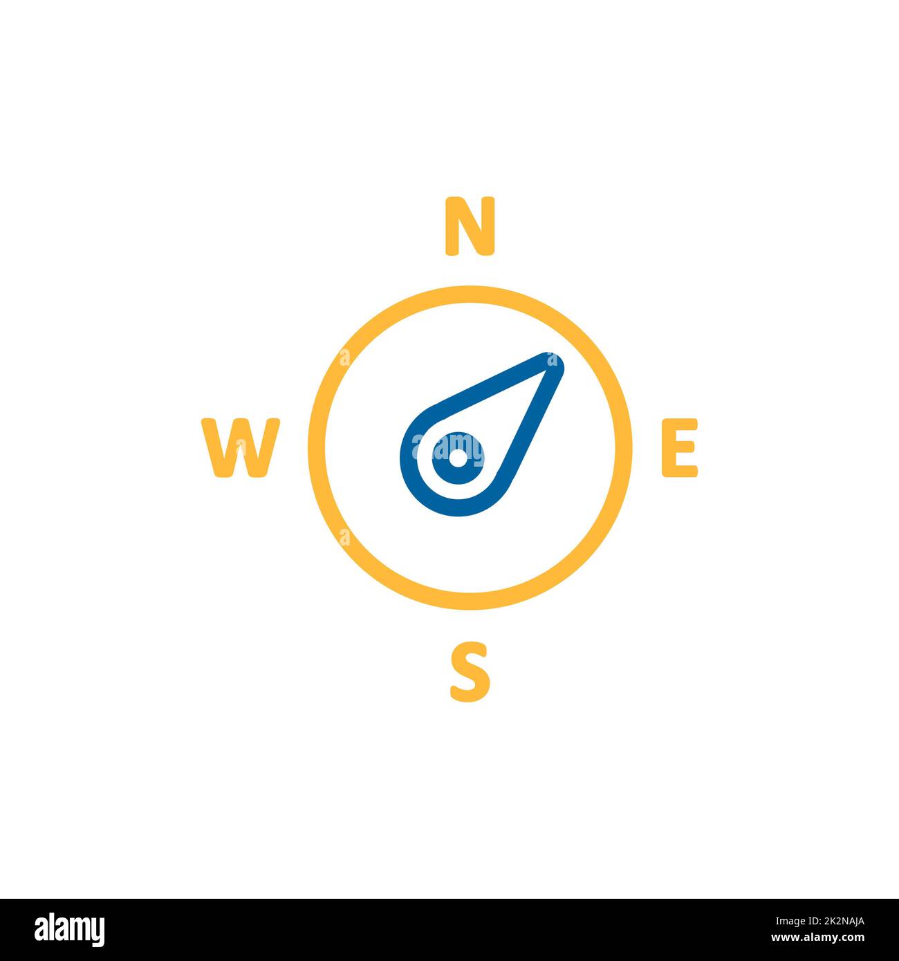 Compass wind rose vector icon. Direction northeast Stock Photo - Alamy