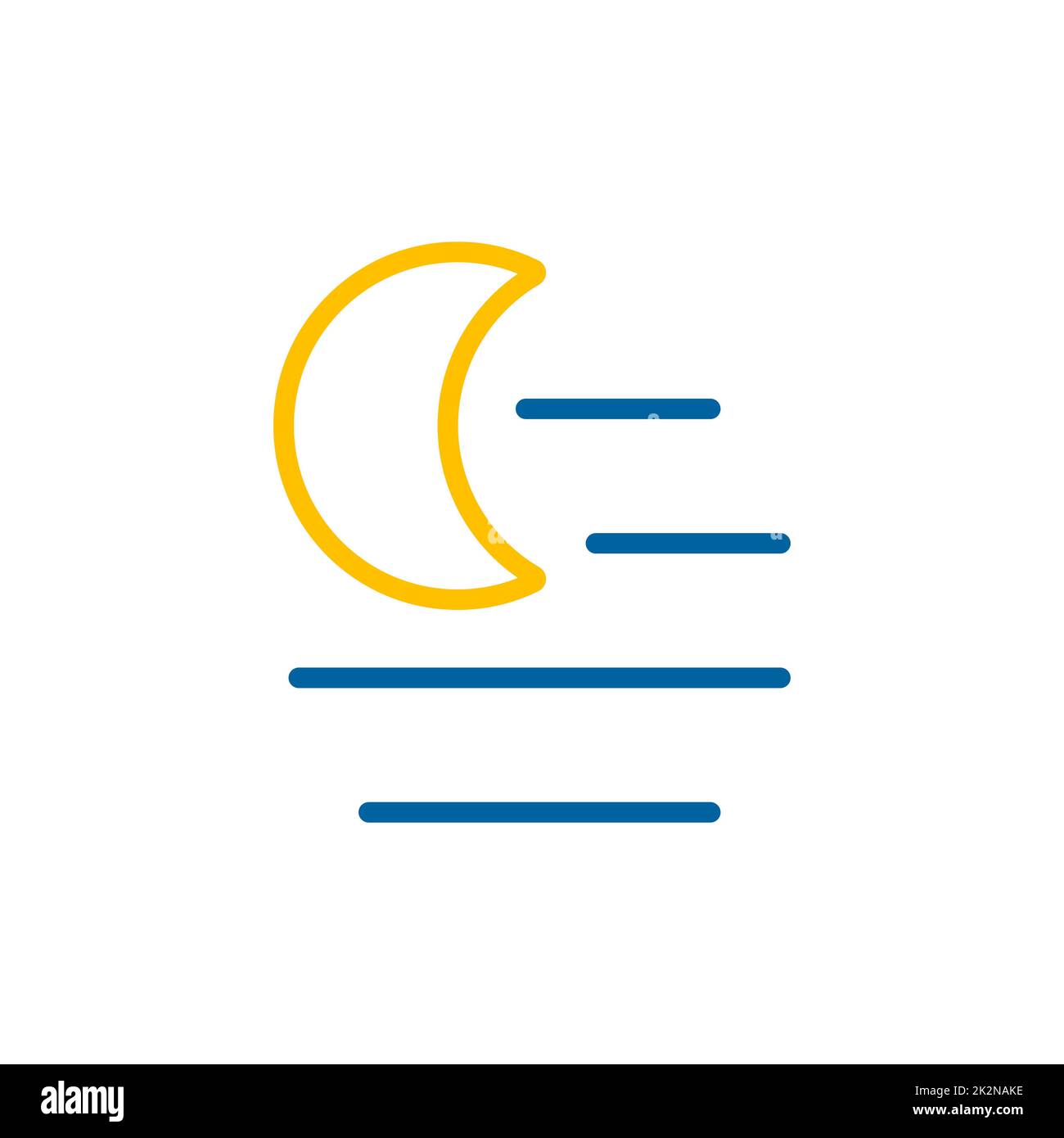 Fog night vector isolated flat icon. Weather sign Stock Photo - Alamy