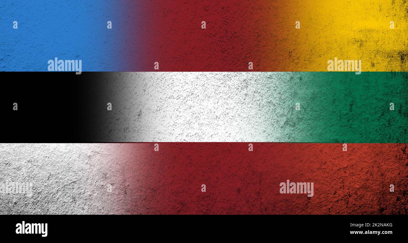 National flags of Baltic countries - Estonia, Latvia and Lithuania ...