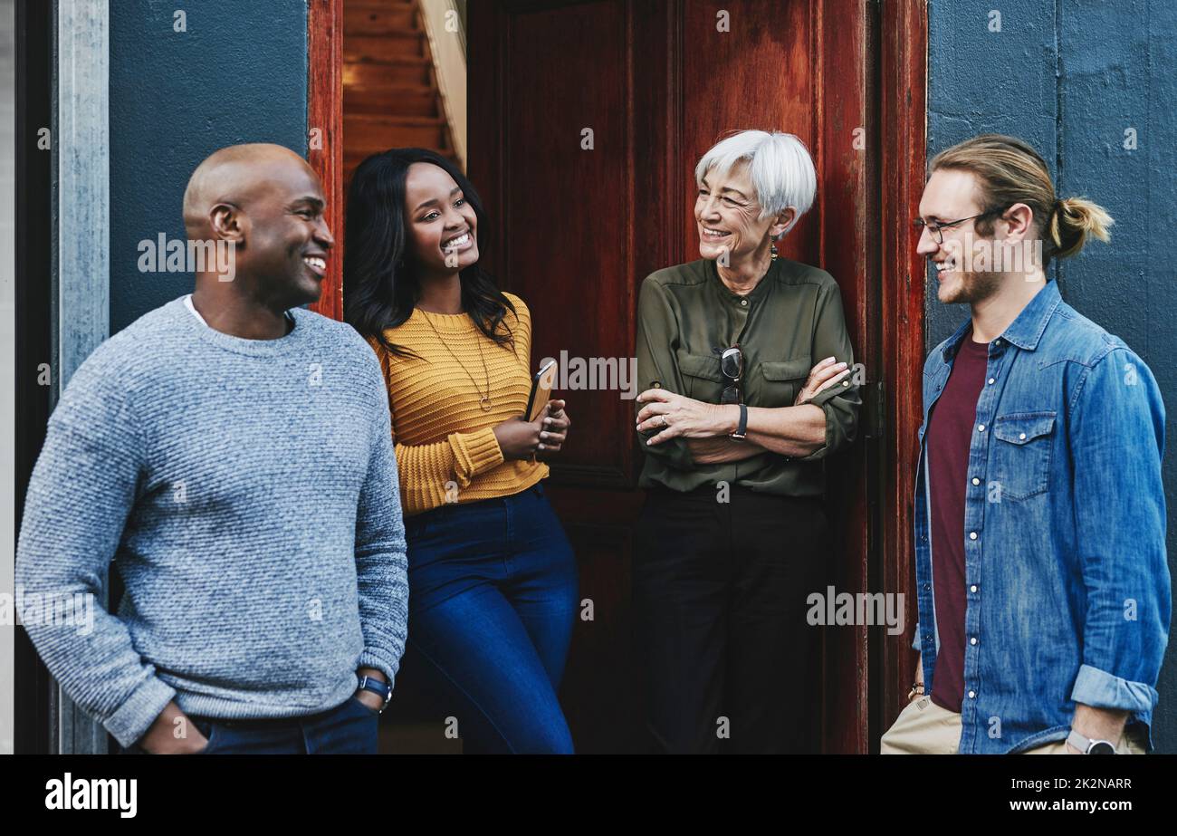 Mature women standing outside talking hi-res stock photography and ...