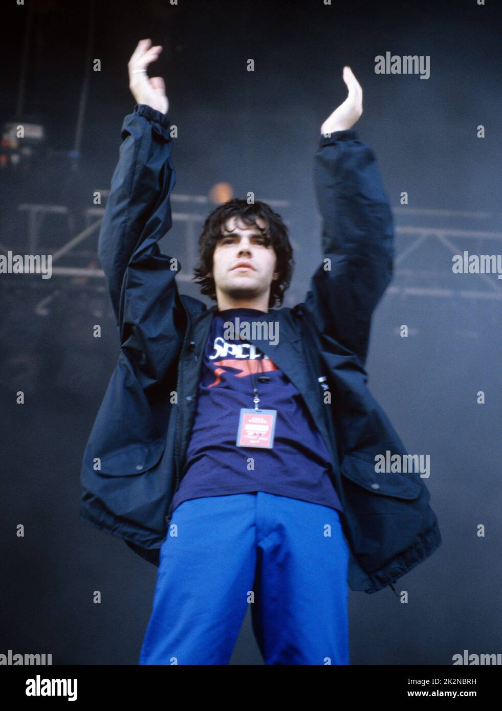 THE CHARLATANS ; Tim Burgess (vocals) ; at the V Festival, Hylands Park ...