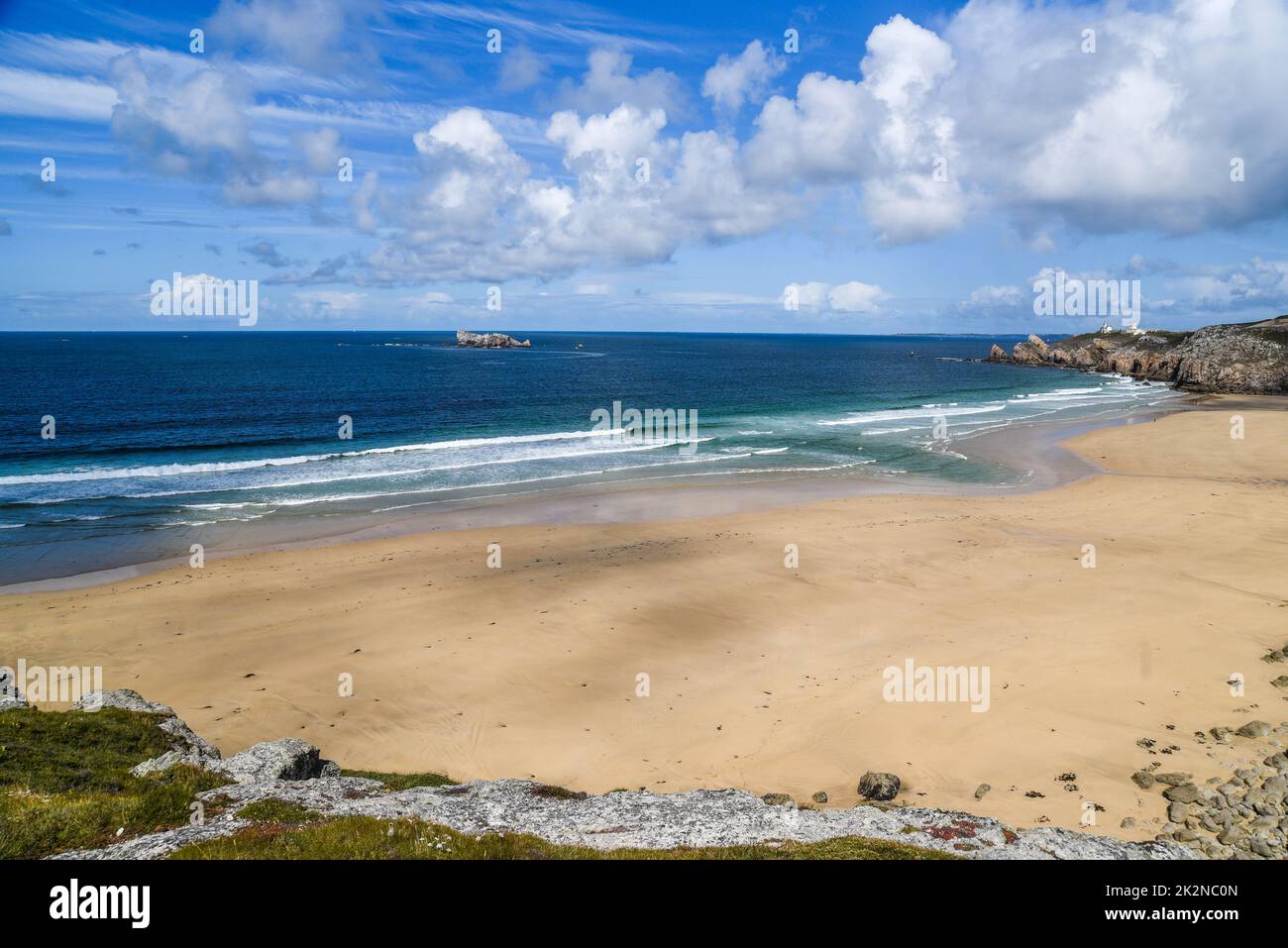Landscape of beach on Camaret sur Mer in France, Crozon peninsula on ...