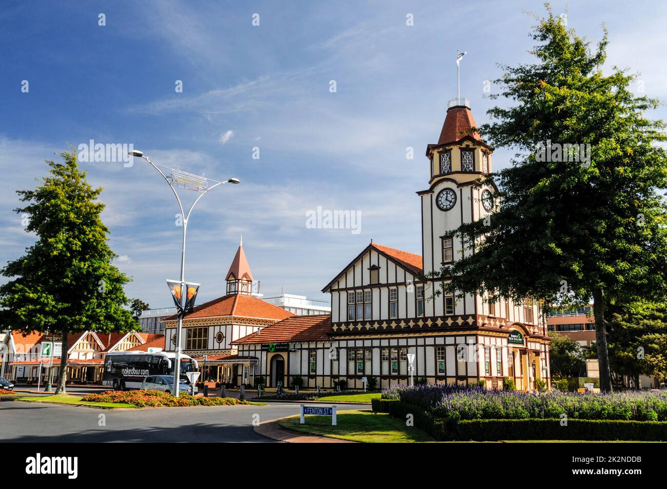 The English-styled Mock Tudor old Post Office building and memorial ...