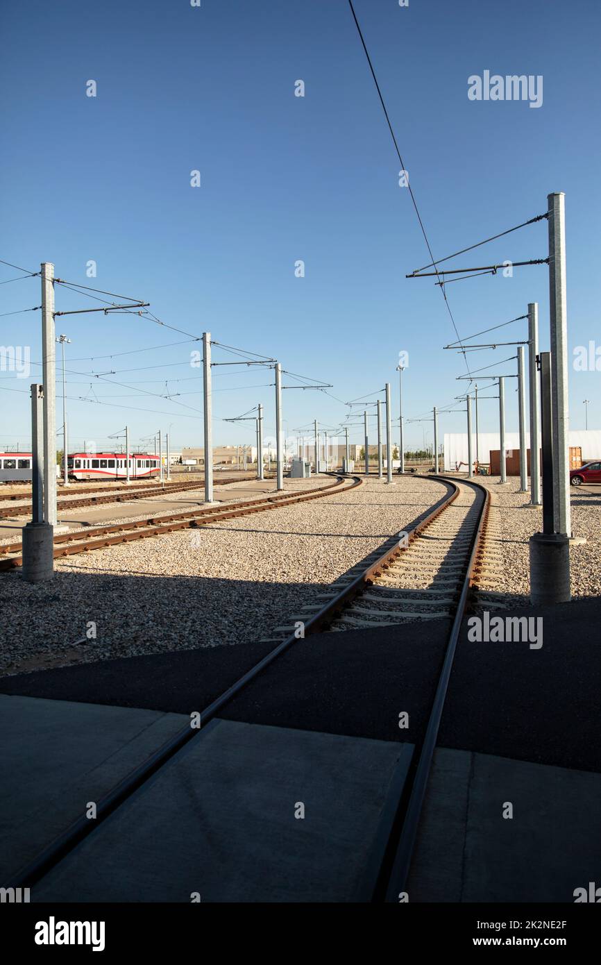 Light rail tracks hi-res stock photography and images - Alamy
