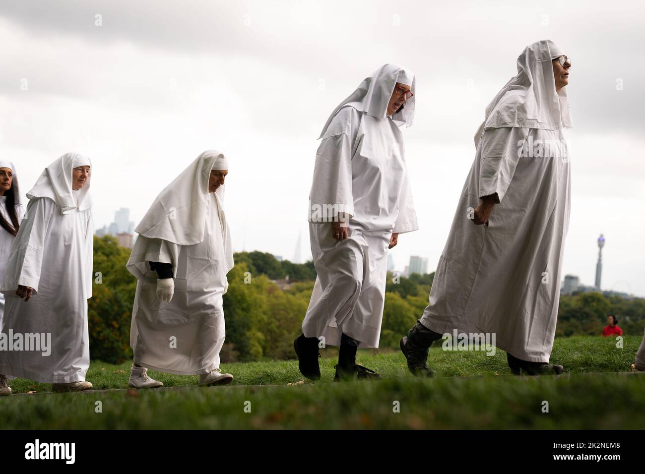 Members of the Druid Order perform a ceremony to celebrate the autumn ...