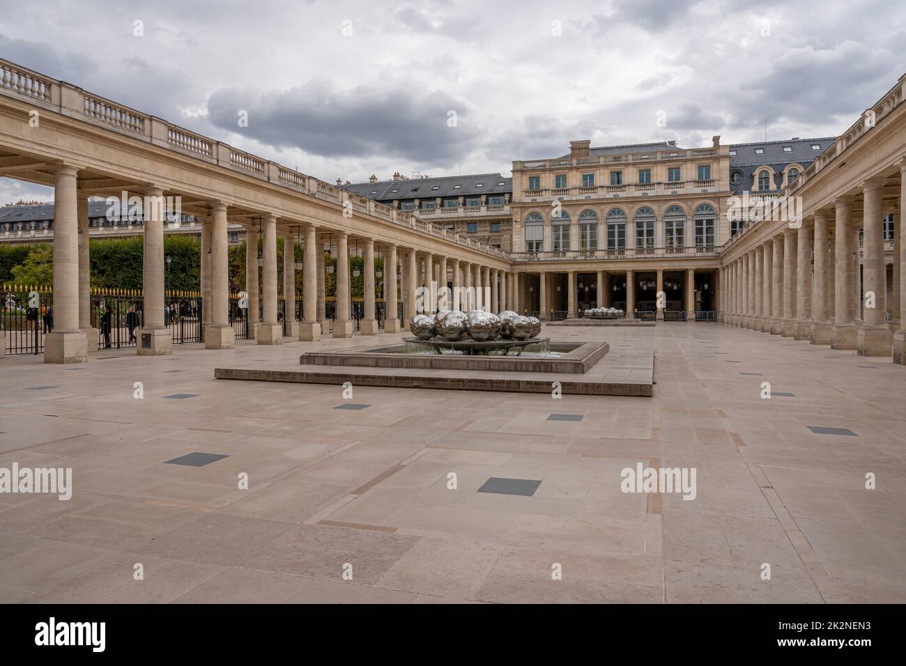 Spherades, the sculpture fountains by Pol Bury in garden gallery of the ...