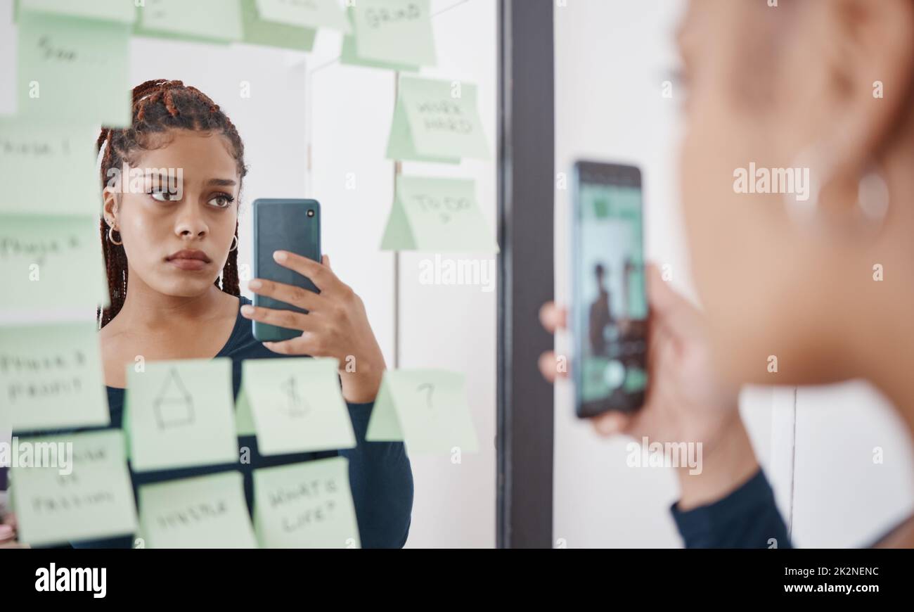 Depressed Person Looking In Mirror