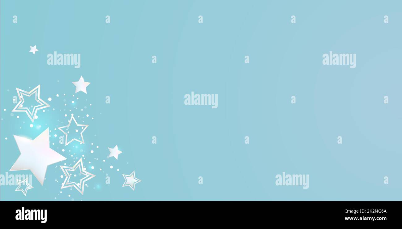 White stars background - winter and christmas banner design snow design ...