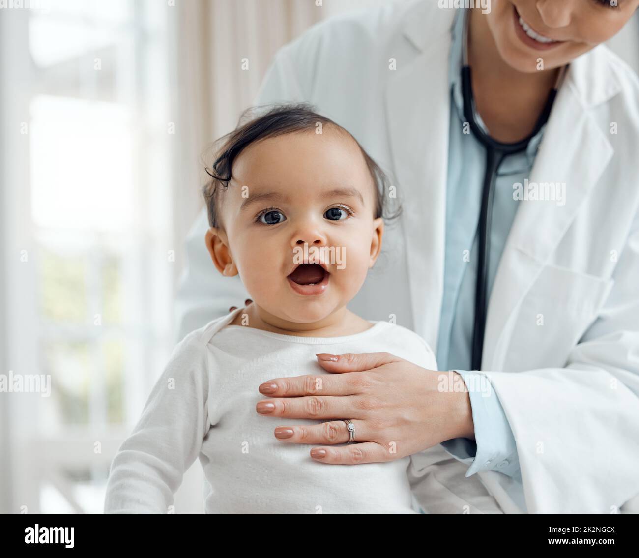 Regular checkups are essential to ensure baby stays healthy. Shot of a ...
