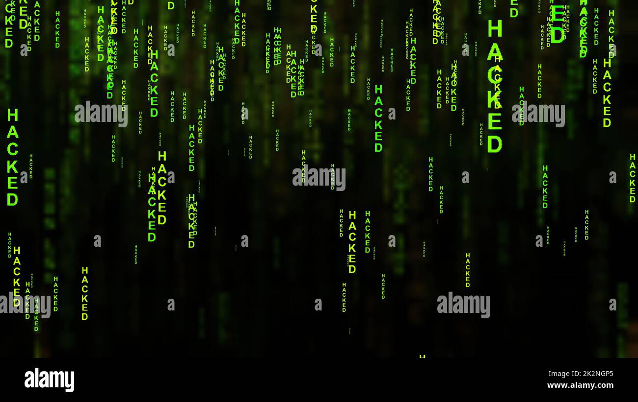 Hack text on the screen concept Stock Photo - Alamy