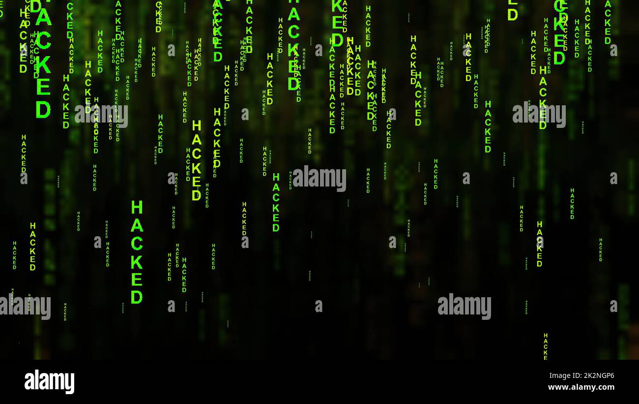 Hack text on the screen concept Stock Photo - Alamy