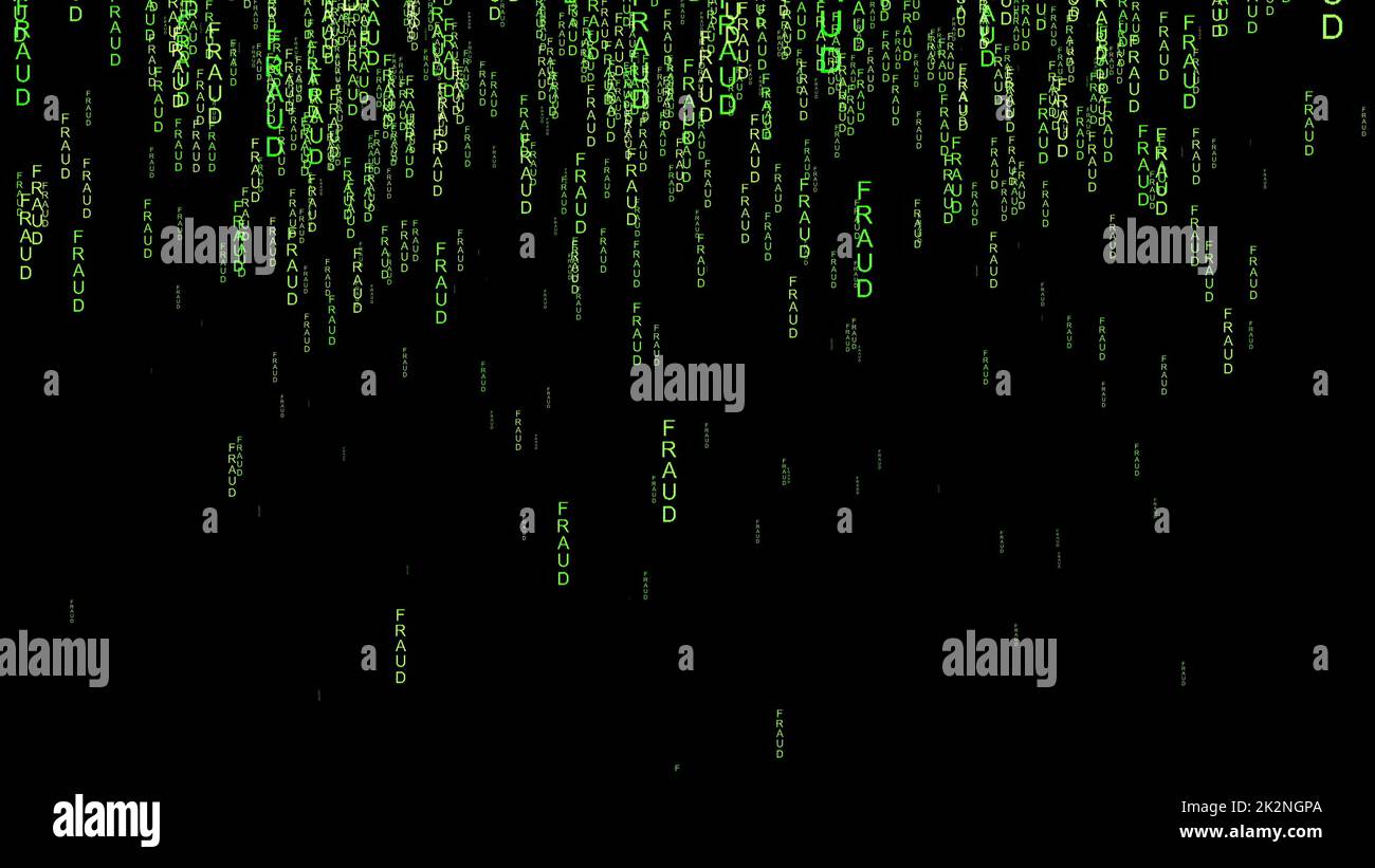 Fraud text on the screen concept Stock Photo - Alamy