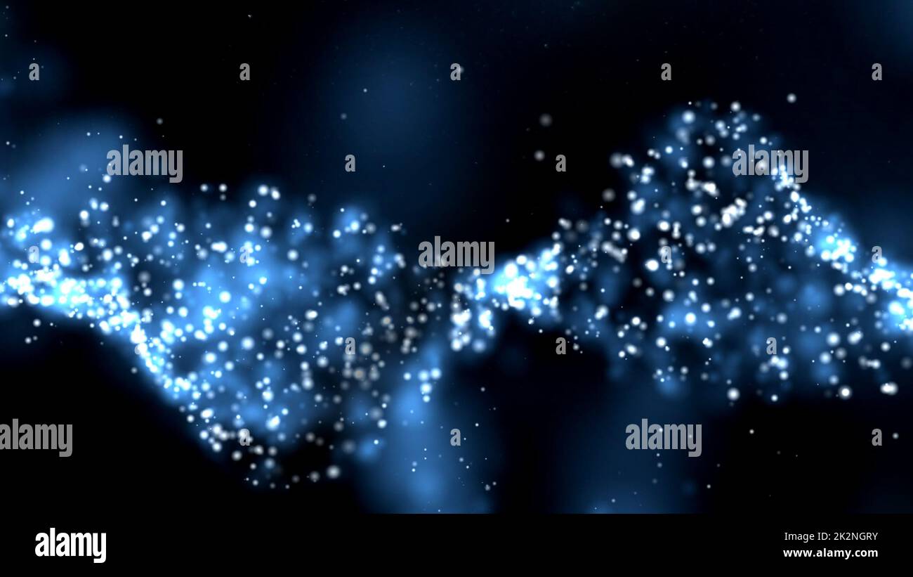 Blue dust particles floating over black Stock Photo - Alamy