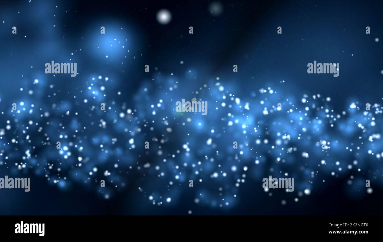 Blue dust particles floating over black Stock Photo - Alamy