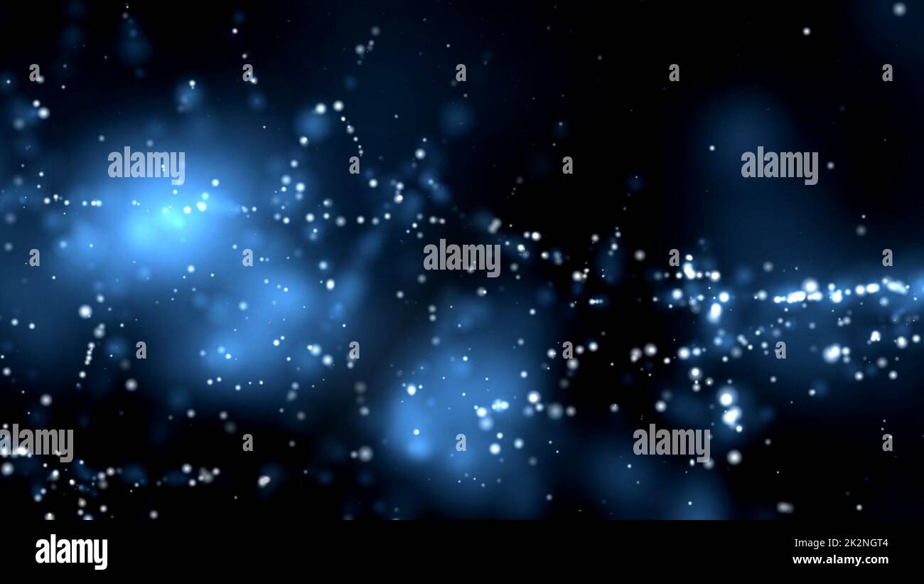 Blue dust particles floating over black Stock Photo - Alamy