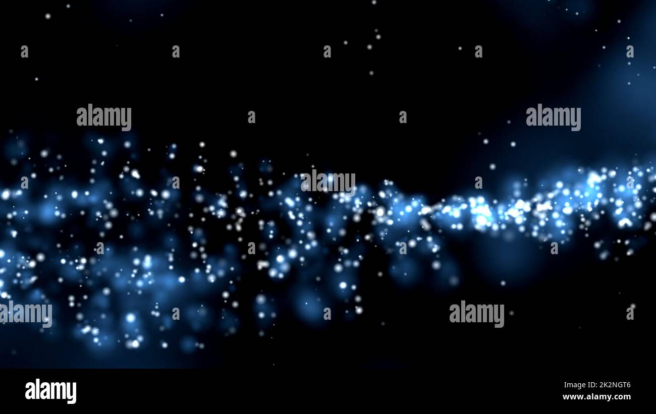 Blue dust particles floating over black Stock Photo - Alamy