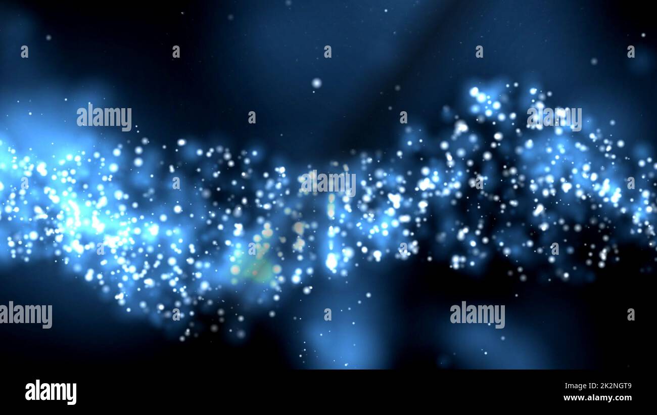 Blue dust particles floating over black Stock Photo - Alamy