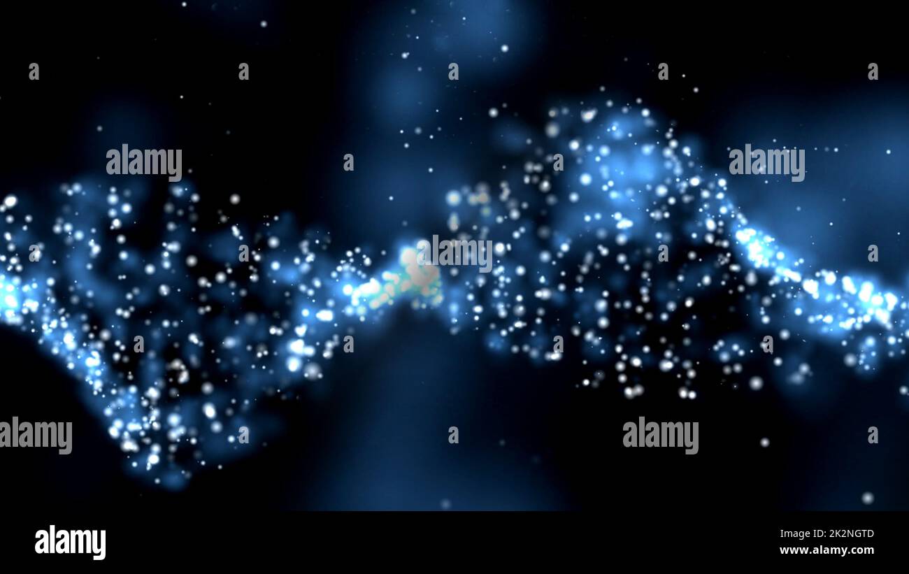 Blue dust particles floating over black Stock Photo - Alamy
