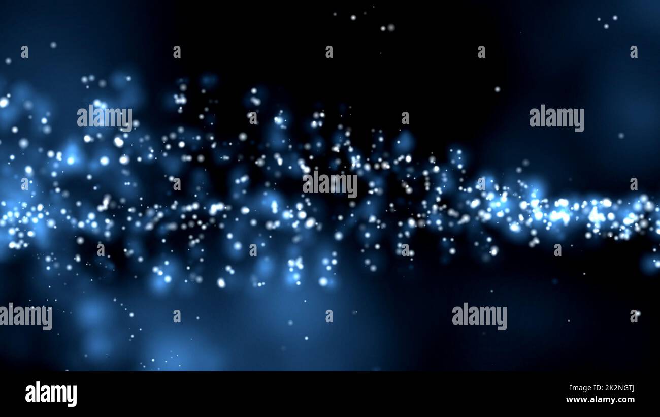 Blue dust particles floating over black Stock Photo - Alamy