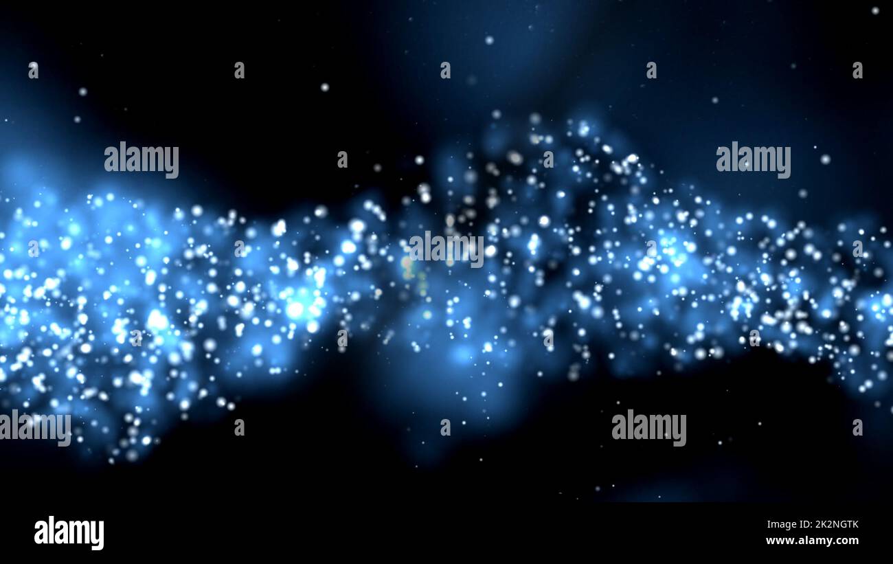 Blue dust particles floating over black Stock Photo - Alamy