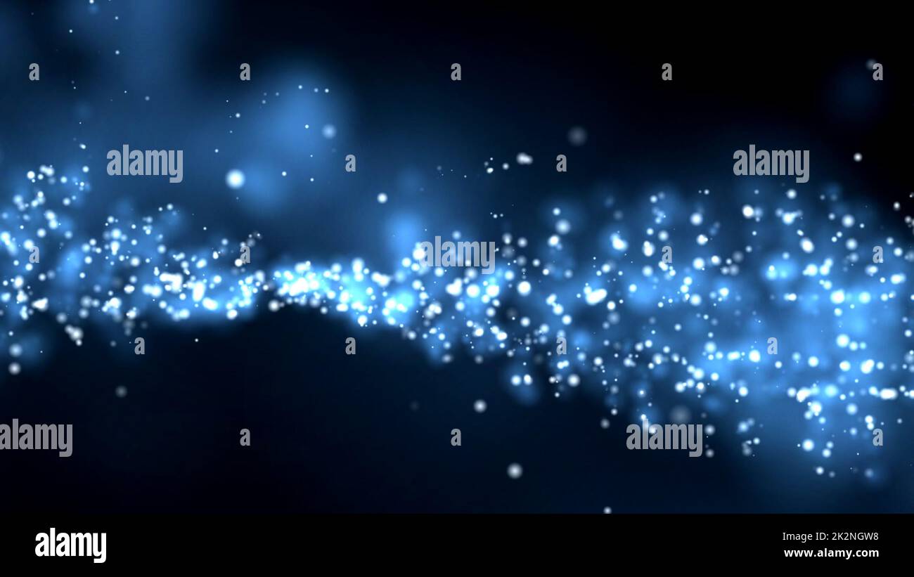 Blue dust particles floating over black Stock Photo - Alamy