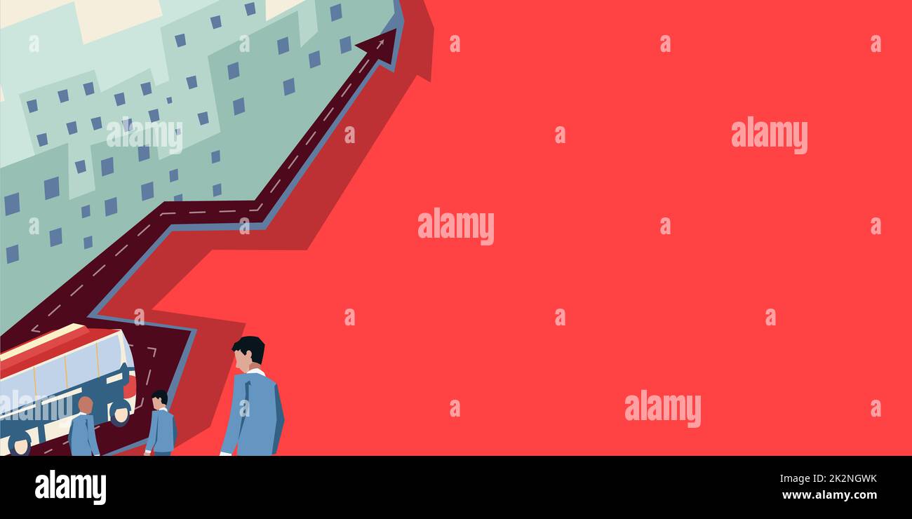 Teamwork for success. Bus business retreat trip for working ...