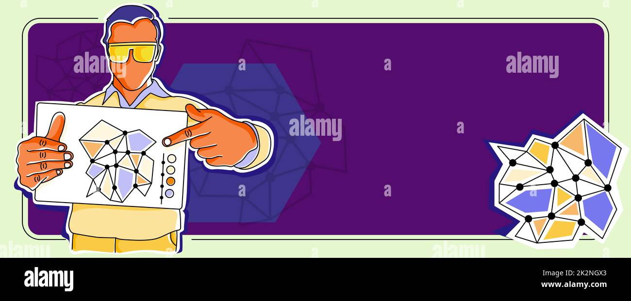 Businessman holding paper pointing at chart displaying successful ...