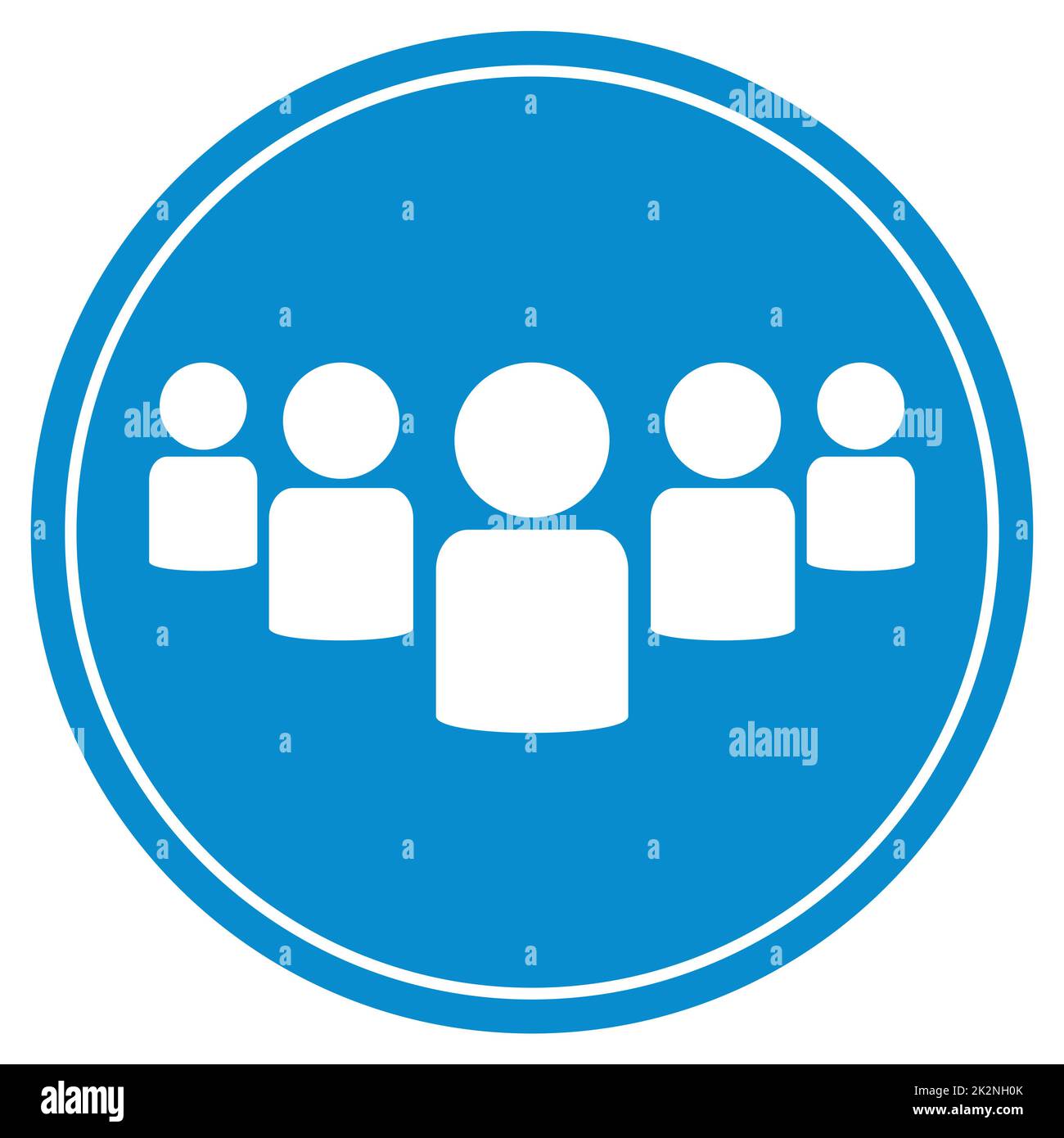 Group Symbol on red Button with white frame Stock Photo - Alamy