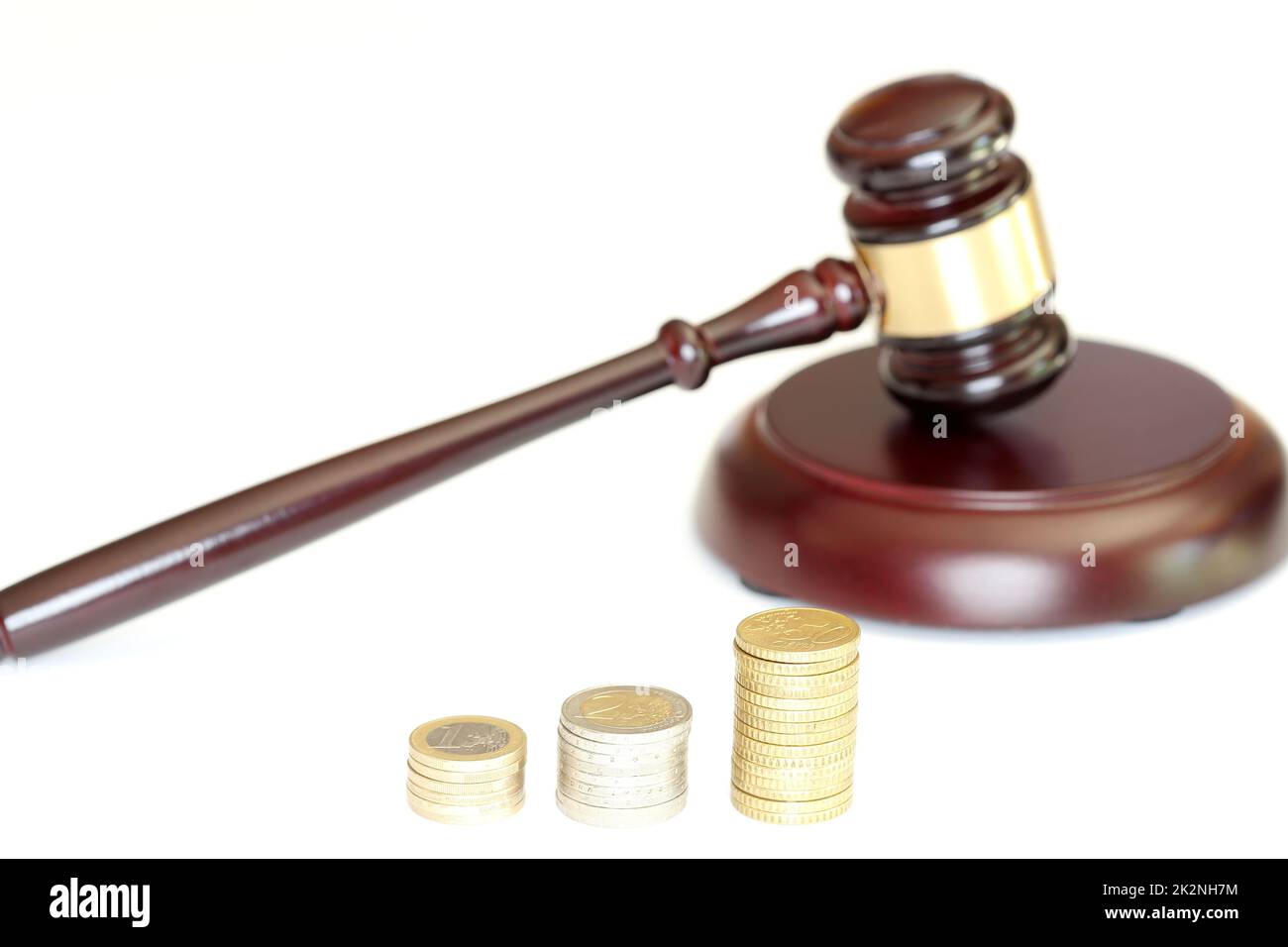 auction symbol with calculator and gavel on a background Stock Photo ...